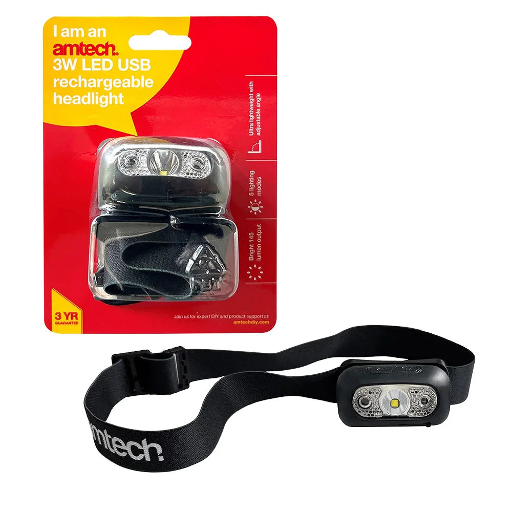 Amtech LED Rechargeable Headlight – McCorry Agri